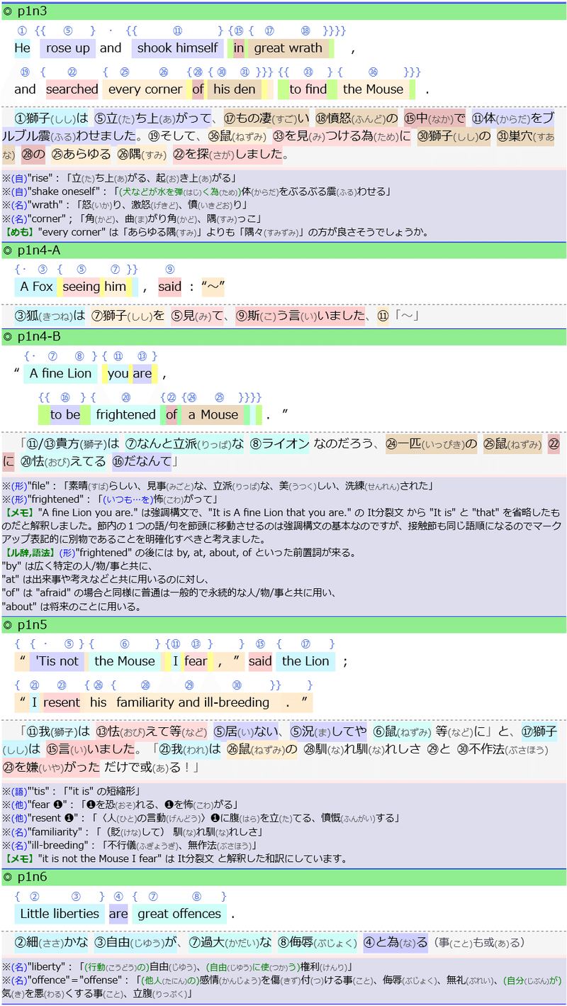 (Aesop,w050) 獅子(しし)、鼠(ねずみ)、そして狐(きつね)｜taka saito｜note