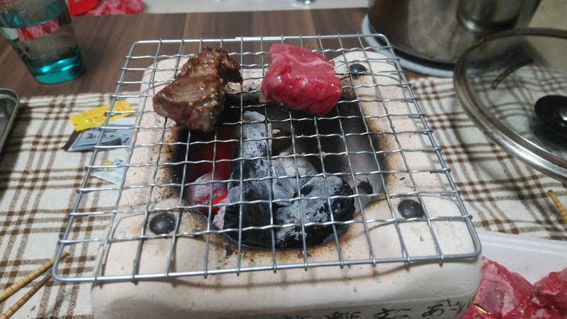 卓上七輪で炭火で焼肉｜Yossy Sato｜note