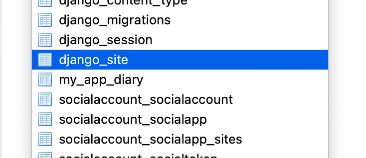 【Django】all-authで承認機能実装時のエラー解決：“no such table: django_site”｜free-coder