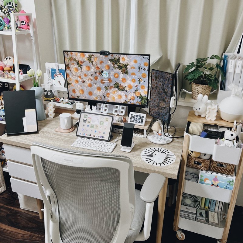 リヒトラブ パソコン台 モニター台 MDF机上台スタンダード A8001-35 | fullfull.main.jp