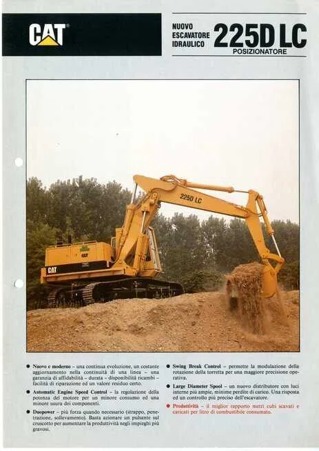 Caterpillar NUOVO ESCAVATORE IDRAULICO 225D LC POSIZIONATORE｜建設機械化ライブラリー