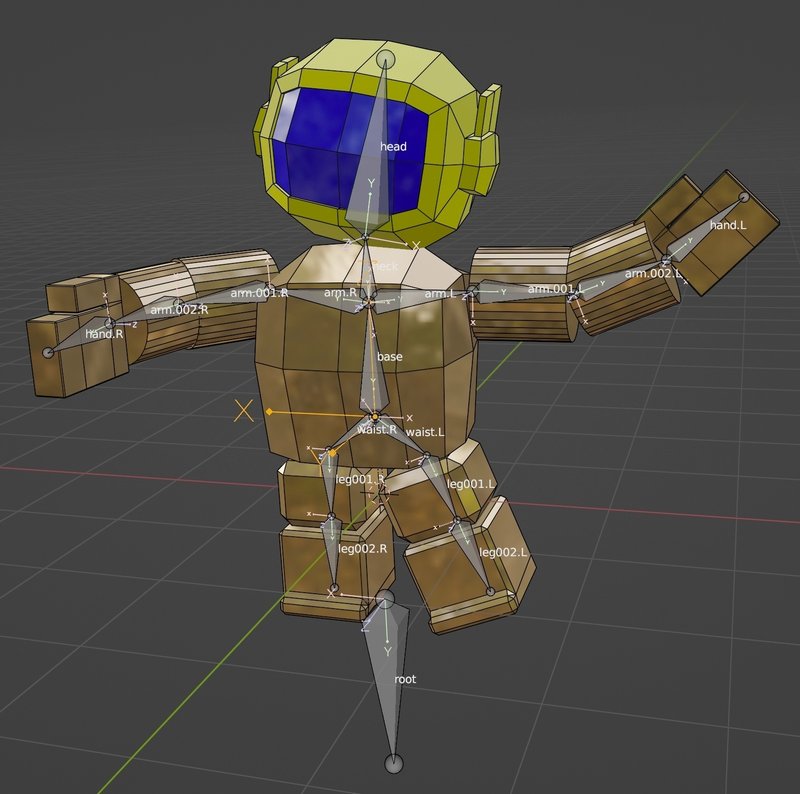 Blenderで作成したキャラクターに，ポーズをとらせてみよう！｜Doc_P3@note毎週何かしらの記事を投稿します