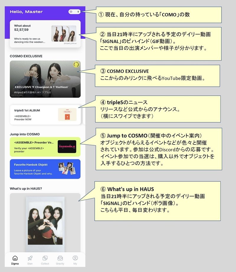 tripleSのアプリ「Cosmo」とデジタルトレカ「Objekt」の使い方。｜Lash (tripleS)