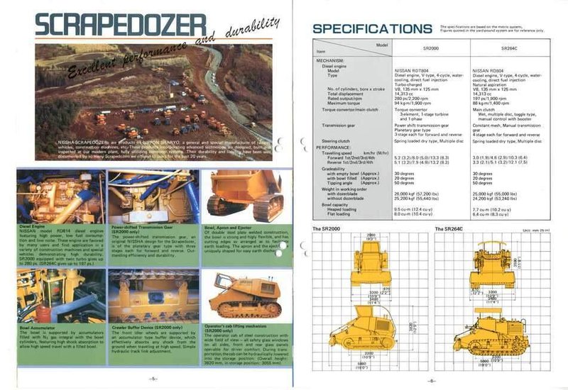 NIPPONN SYARYO NISSHA SCRAPEDOZER SR2000/SR264C｜建設機械化ライブラリー