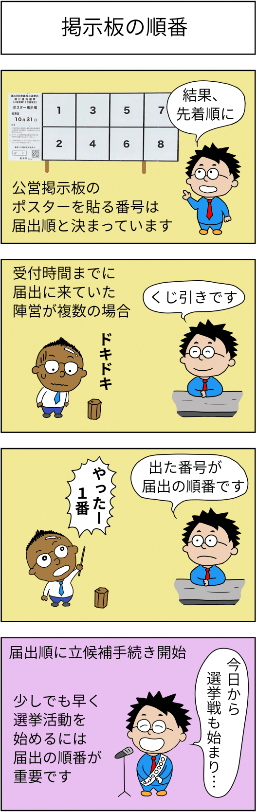 4コマ漫画「選挙運動の 」 - 11話をピックアップ -｜長畑ひろのり