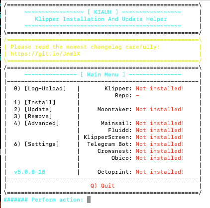 Orange Pi Zero2にMainsail・Klipperのインストール(KIAUH編)｜Eitoku