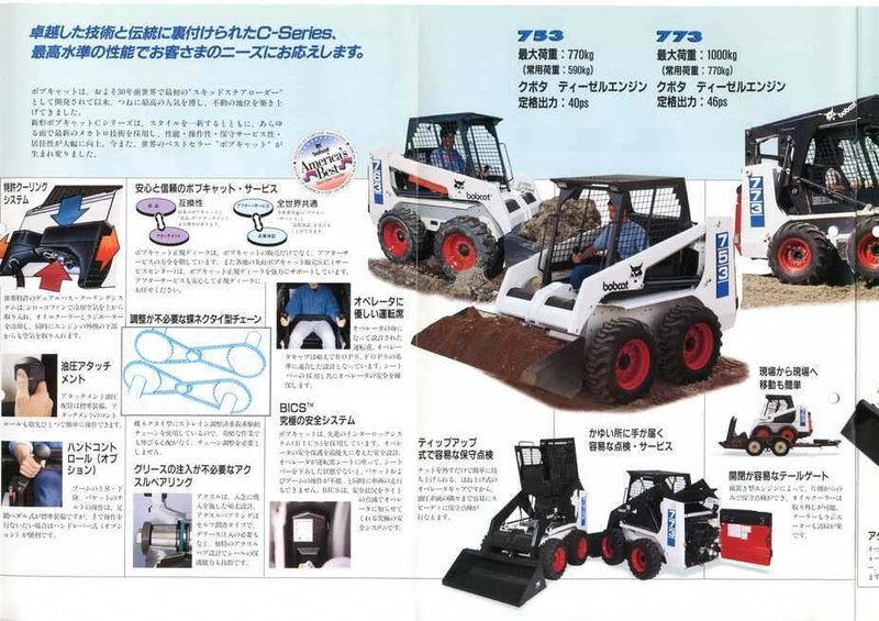 丸紅ボブキャット販売 bobcat 700 C-SERIES SKID STEER LOADER bobcat 8533 C-SERIES ...