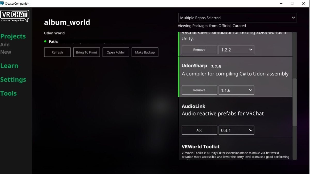 【VRChat】初めてのワールド制作 その2（VCC環境でUdon入れてみる）｜oshimu
