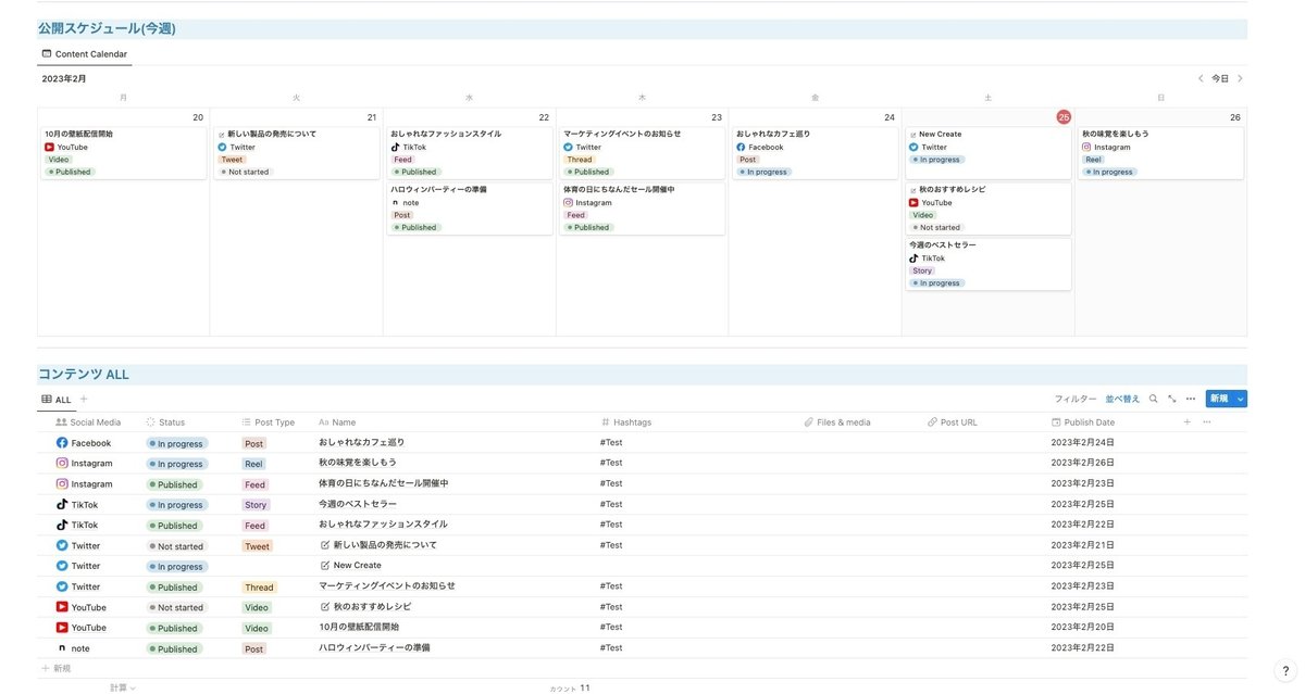 各SNSに投稿するコンテンツの管理をNotionで一括管理することについて【テンプレあり】｜しー @育児 × Notion
