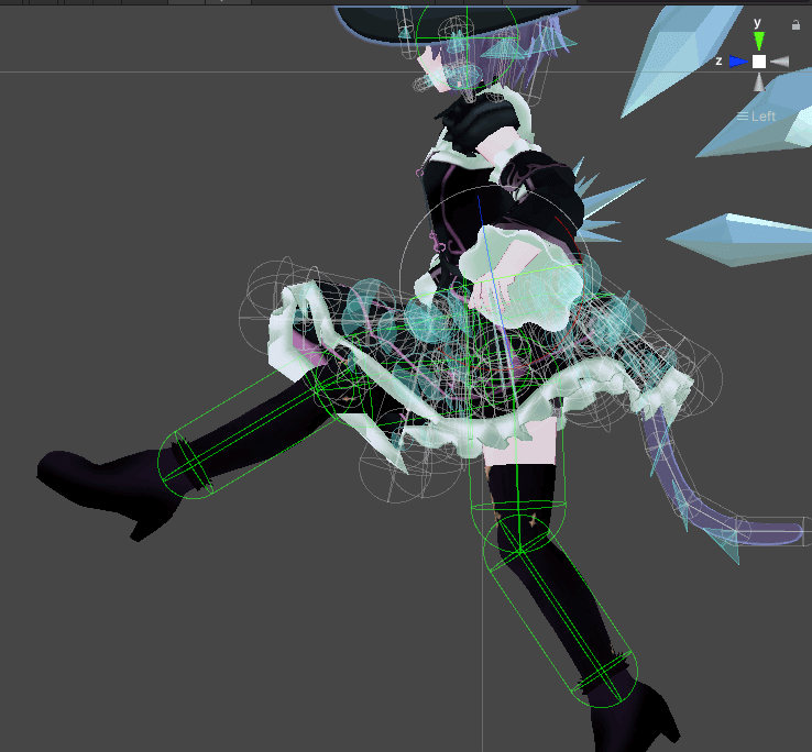 【VRChat】【Unity】Physboneによるふんわりスカートの設定（Hinge型）｜かける（×9N）