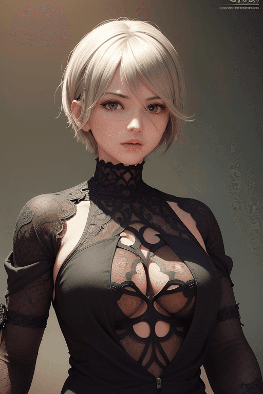 AIイラスト 33枚 目を隠してない2Bコス的な お絵描きAI｜番茶（50代Youtuber）