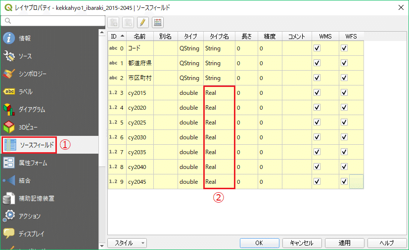 データ結合のためのCSVデータ読み込み（後編）| QGIS 3.4.8 LTR｜ミサキのノート
