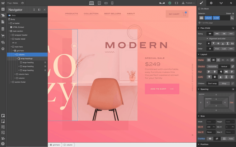 webflowのデザインでできること｜屋久 泰至@gens,Inc｜note