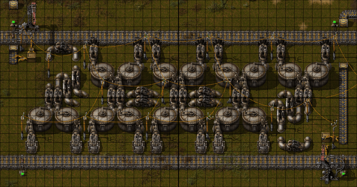Factorioグリッド初心者メモ：(13)流体ハブグリッド｜artemis