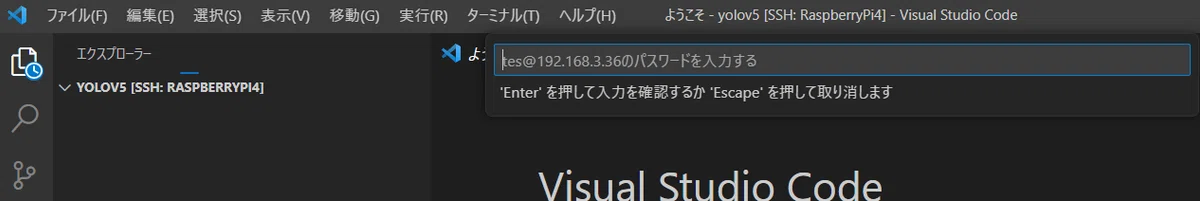 Visual Studio CodeでRaspberry Pi 4にSSH接続する方法｜echo