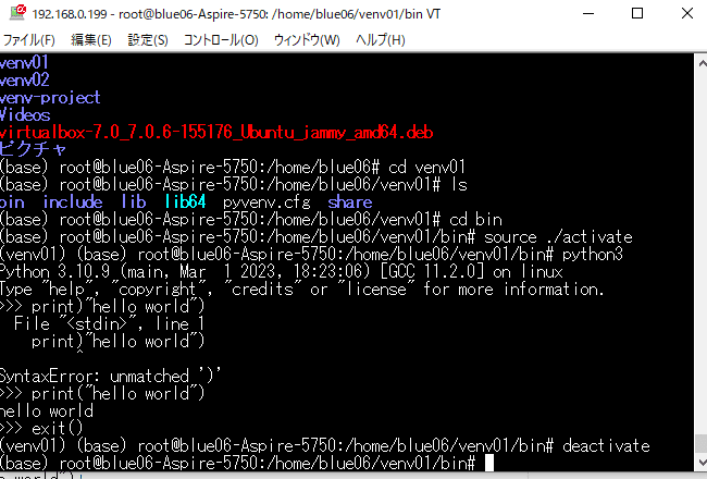 python 仮想環境｜blue06_2022｜note