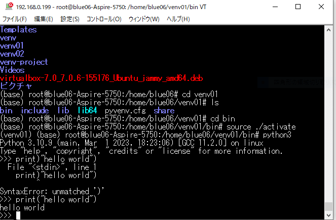 python 仮想環境｜blue06_2022｜note