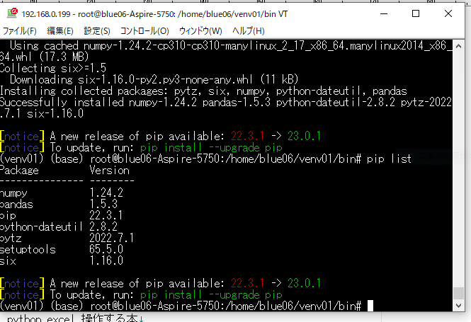 python 仮想環境｜blue06_2022｜note