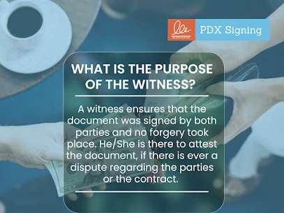 What is the purpose of the witness?｜pdxsigning