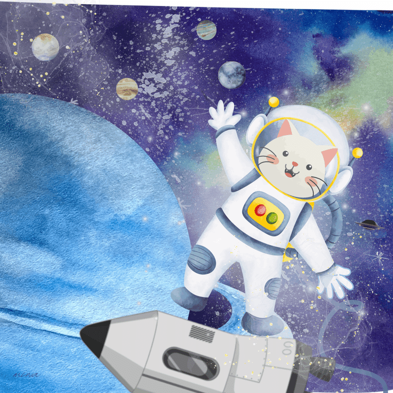 まちがいさがし(6)猫の宇宙飛行士｜miwa｜note