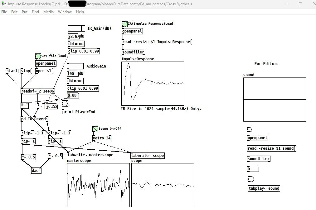 PureData IR loader (Convolution Reverb…)｜mashiroa 真城亜