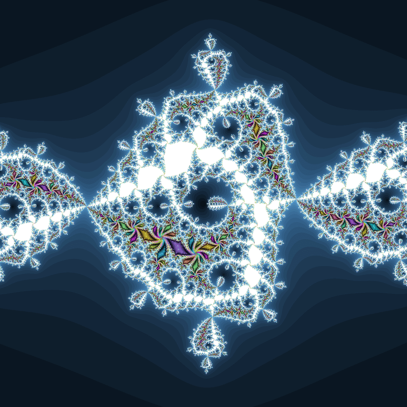 今週のフラクタル7 (z^2/2+1/(8z)+c)｜108Hassium