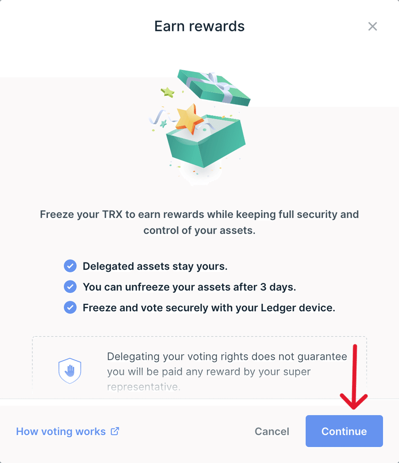 レジャーウォレットにトロン（TRX）をステークする方法｜ledgerwallet