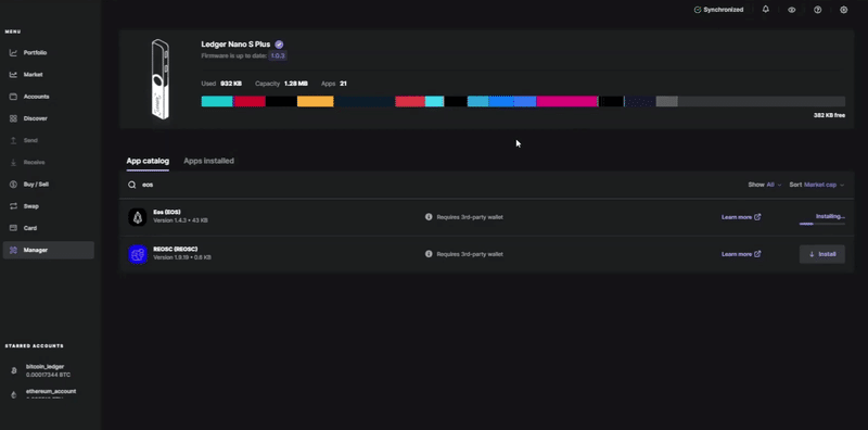 サードパーティのアプリでLEDGER EOSアカウントを作成｜ledger｜note