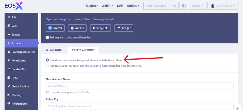 サードパーティのアプリでLEDGER EOSアカウントを作成｜ledger｜note
