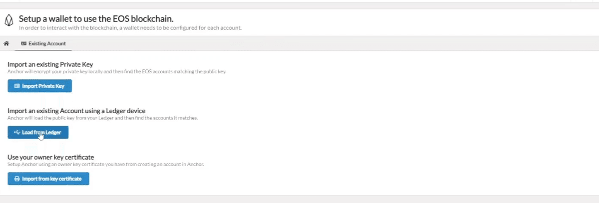 サードパーティのアプリでLEDGER EOSアカウントを作成｜ledger