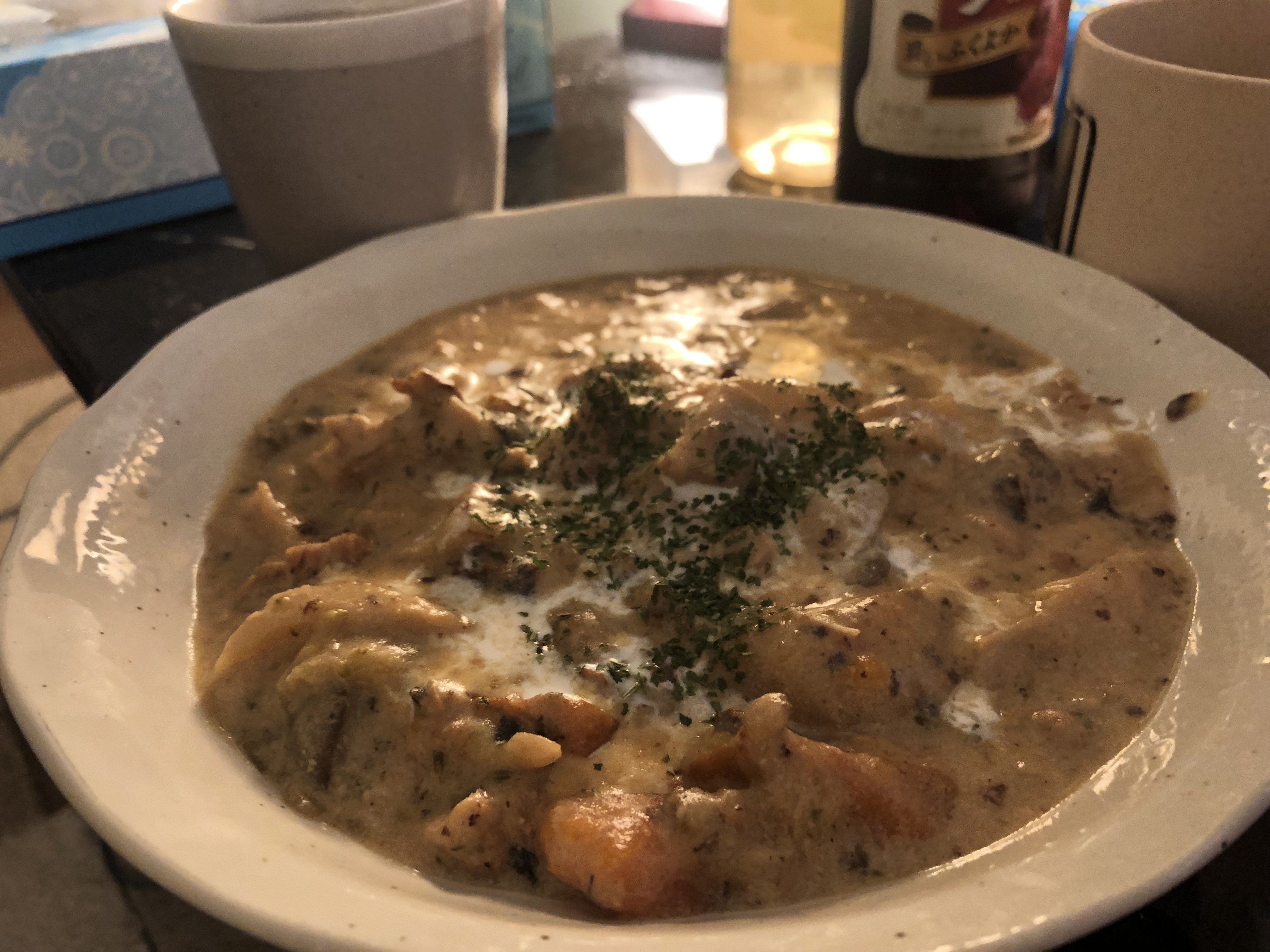 間接照明豆乳クリームシチュー｜OFFICE NAMEKO｜note