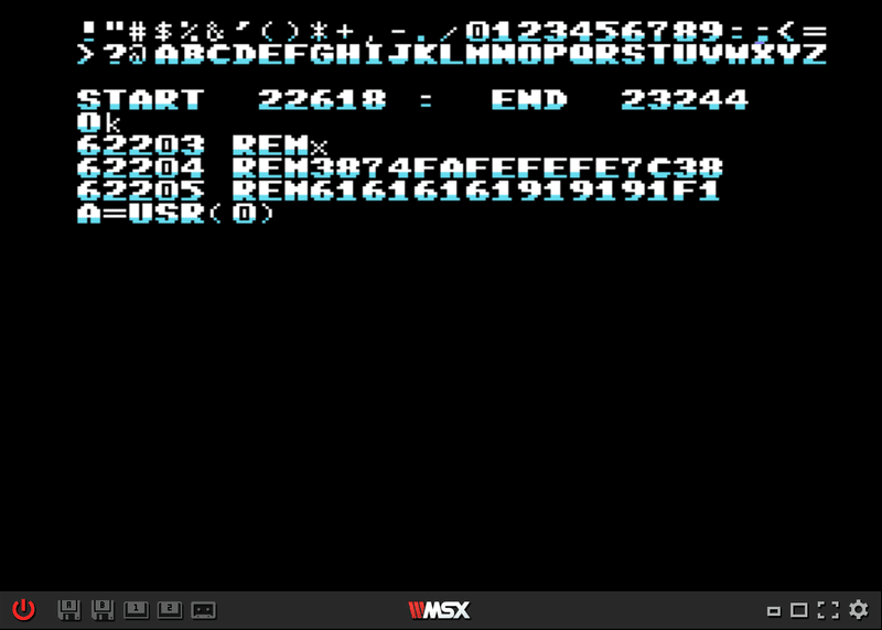 BASICからマシン語プログラムを呼ぶ｜MSXのZ80で何か作る