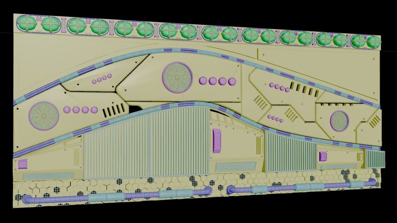 Sci-Fi Panel / Corridor - Procedural Modeling Houdini｜HIroto Nakayama