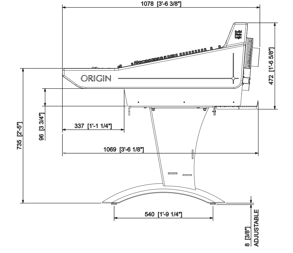 SSL ORIGIN アナログコンソール サイズ｜SSL Japan (Solid State Logic)