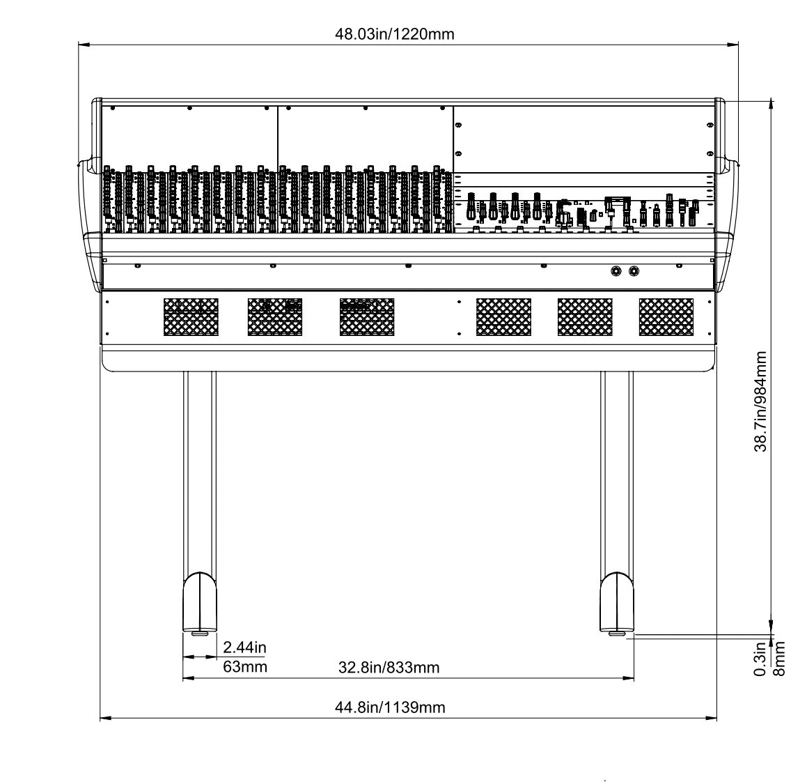 SSL ORIGIN アナログコンソール サイズ｜SSL Japan (Solid State Logic)