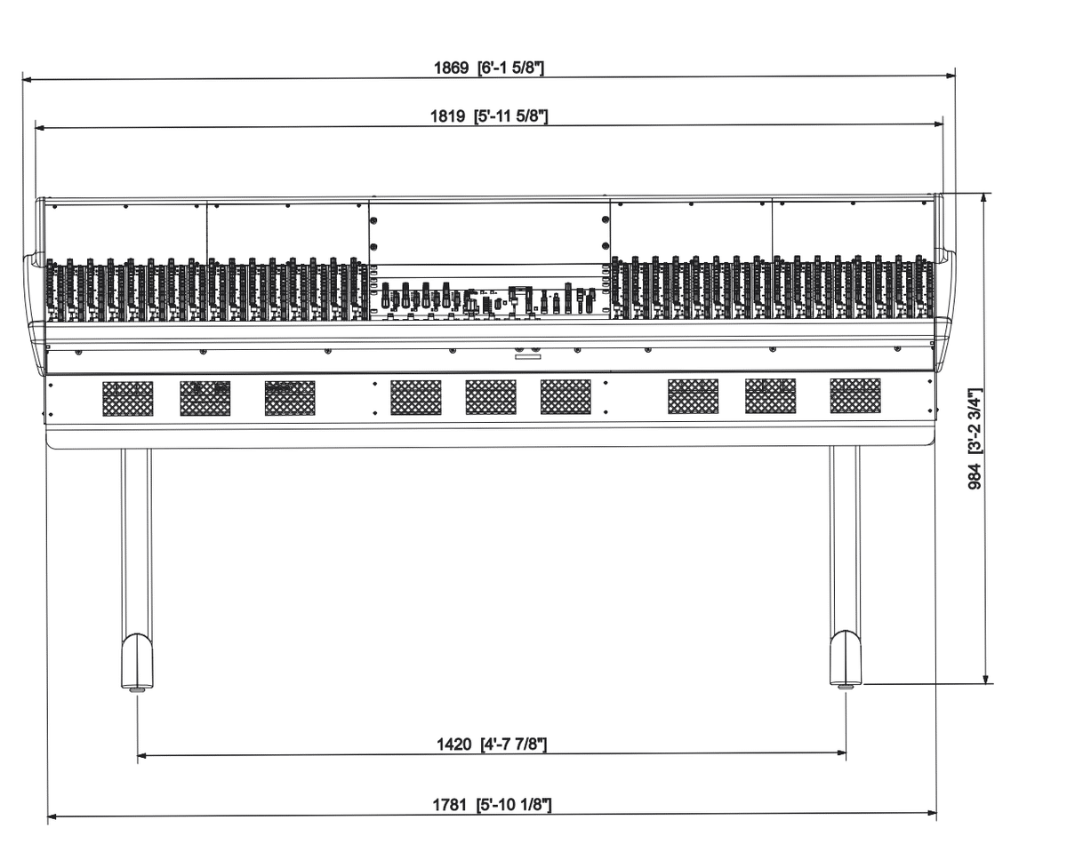 SSL ORIGIN アナログコンソール サイズ｜SSL Japan (Solid State Logic)
