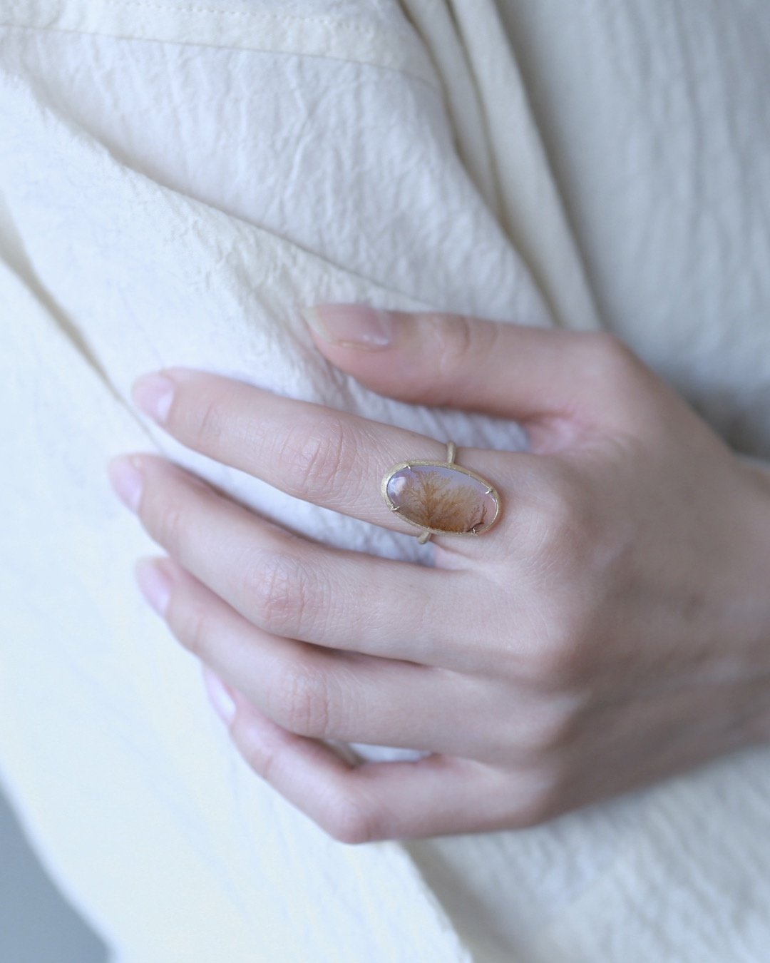 Dendritic agate necklace / ring｜Ryui