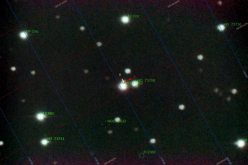 NGC2632 M44 はちの巣 かに座 2023-01-21-04-05｜mimumemo
