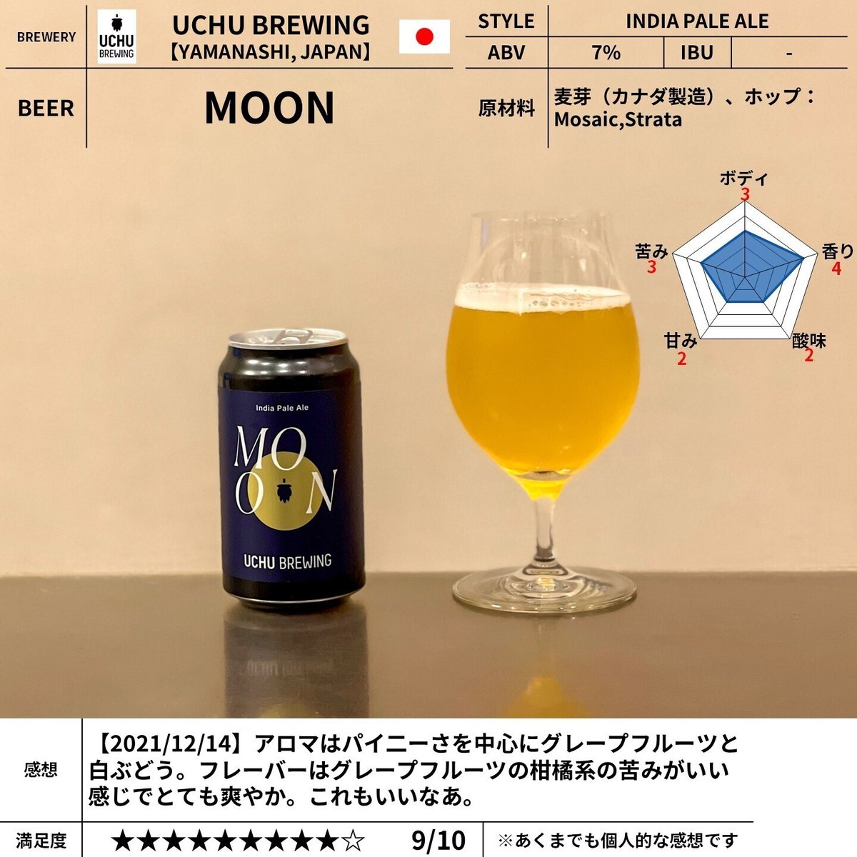 UCHU BREWING（うちゅうブルーイング）の「MOON」｜yamashin0120