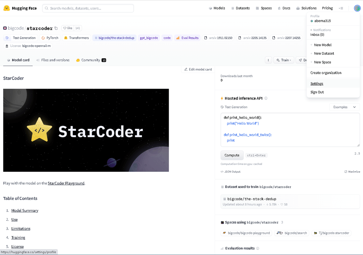 StarCoderというGithub Copilotに似た155億パラメータの言語モデルの使い方(コード付き)｜Masayuki Abe