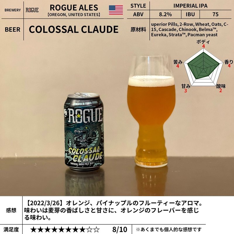 ROGUE ALESの「COLOSSAL CLAUDE」｜yamashin0120