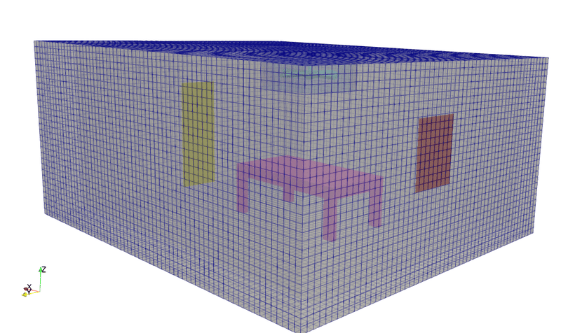 【OpenFOAM(dynamicMesh)】部屋の天井のファンが回転する解析｜物理・プログラミング・Python、Web制作・自己啓発