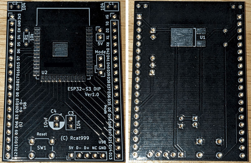 ESP32-S3 DIP化基盤作ってみた（配布有）｜Rcat999