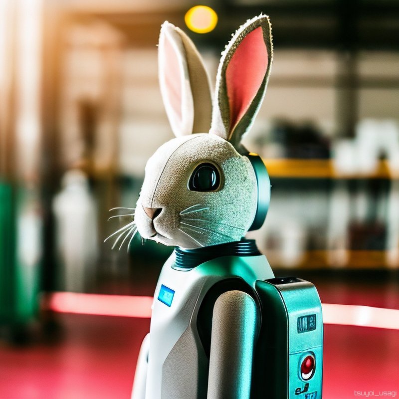 うさぎ型ロボット開発史 2回目 【AI絵】｜tsuyoi_usagi