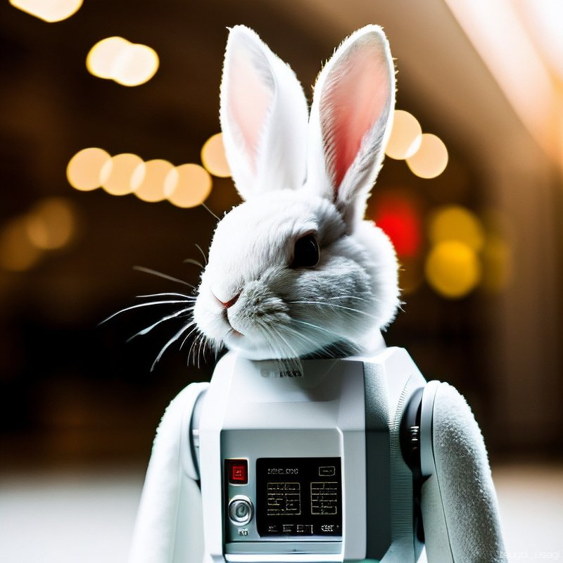 うさぎ型ロボット開発史 2回目 【AI絵】｜tsuyoi_usagi