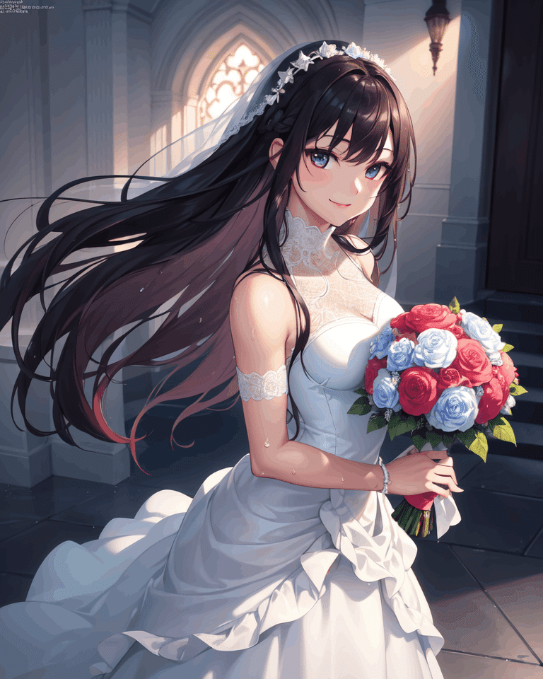 【プロンプト公開】ウェディングドレス｜kanako@絵師