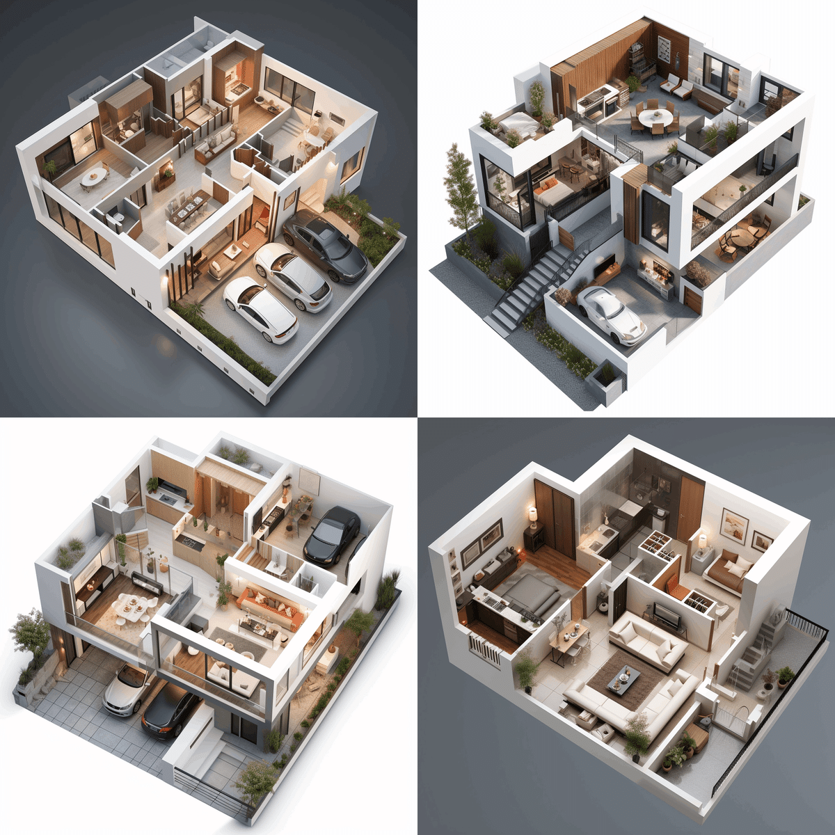 プロンプトジャーニー｜AIで使える画像を作る｜建物レイアウトアイデア10選｜｜Cat SREF Lab