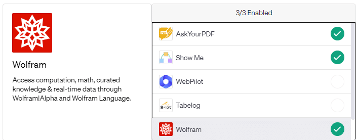 ChatGPT Plusの「Wolfram」プラグインを使ってみた｜hantani