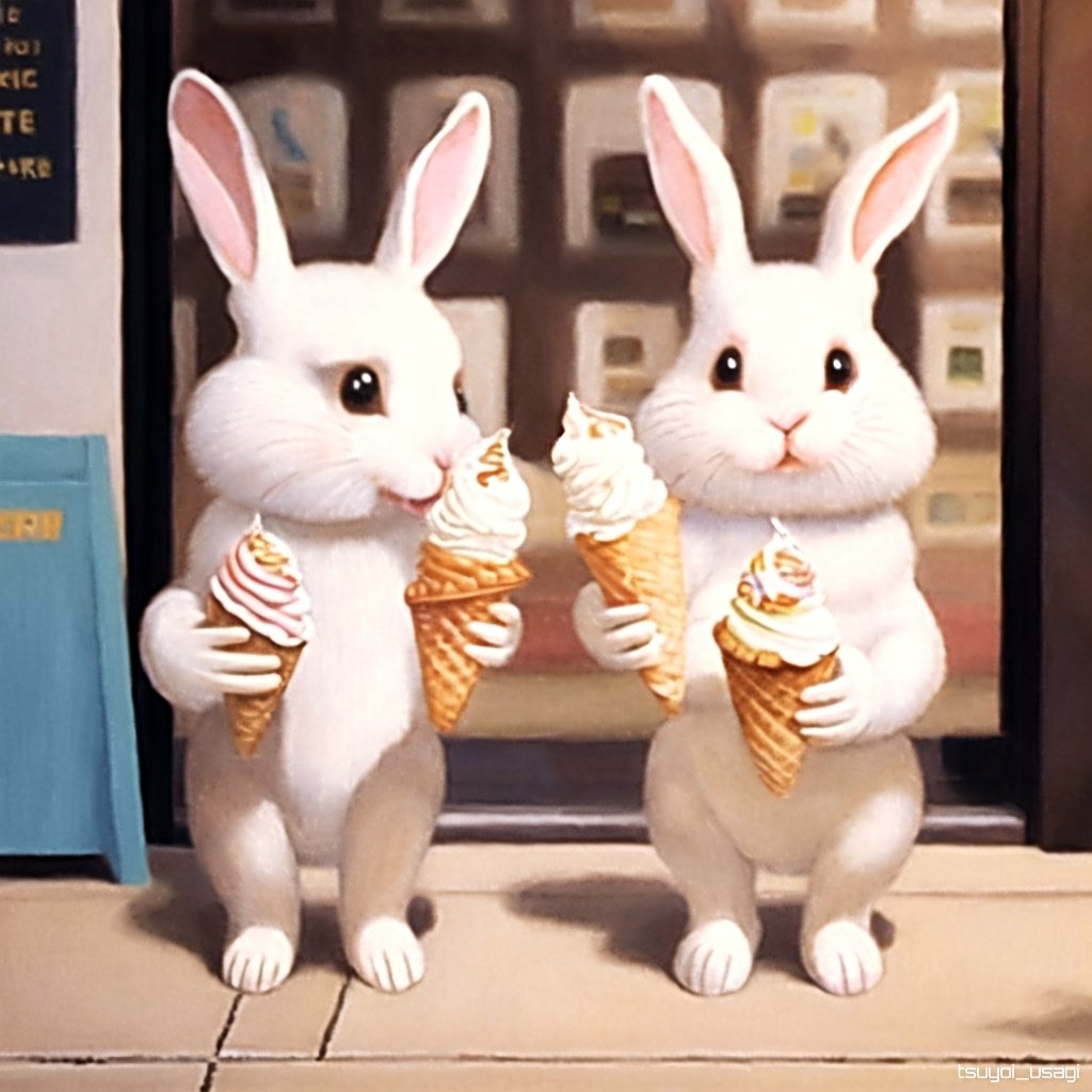 AI絵にキャプションをつけてみた#10 【画像】｜tsuyoi_usagi