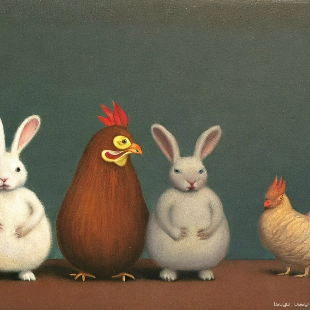 AI絵にキャプションをつけてみた#11 【画像】｜tsuyoi_usagi